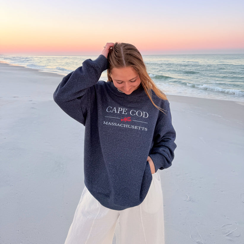 Cape Cod Embroidered Crewneck – Blue Horizon Clothing Co.